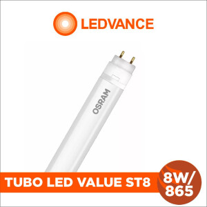 Tubo LED ST8 Value T8 0.60m. 8W/865 (= 18W) 800Lm | Electro Universo