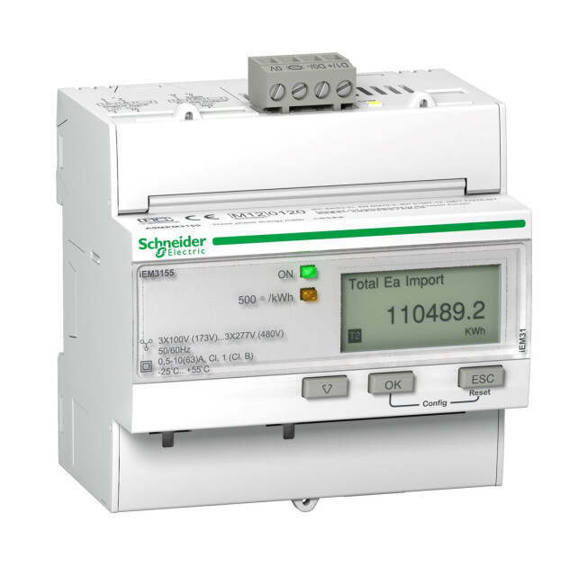 Medidor Energia iEM3155 h/63A kWh DIN RS485 | Electro Universo