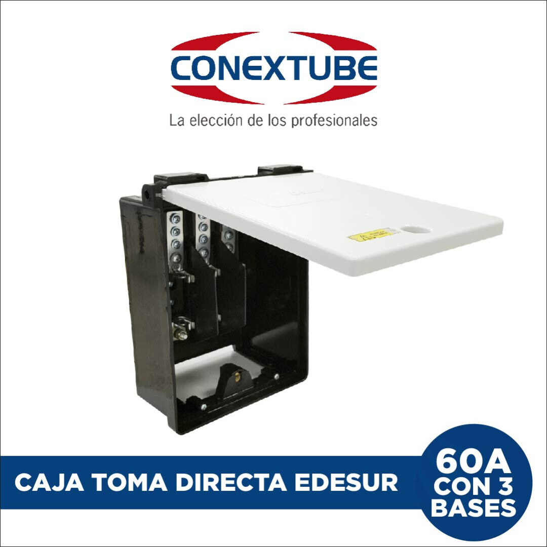Caja Toma Directa EDESUR 60A c/3 Bases NH00 | Electro Universo