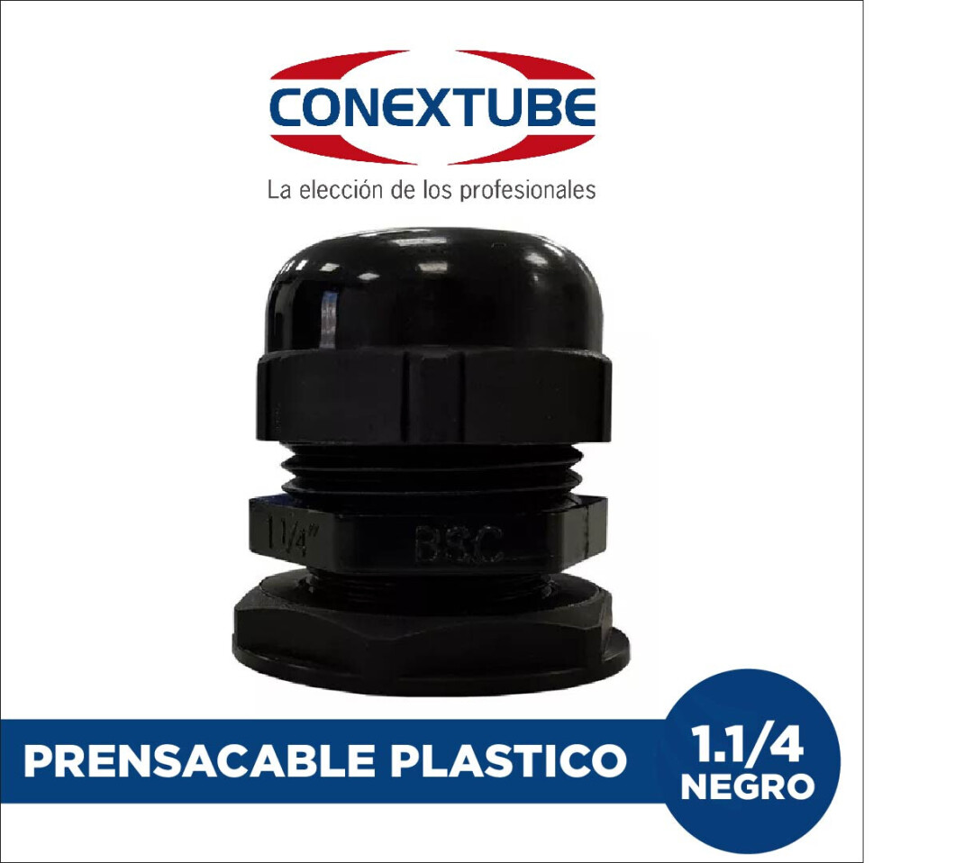 Prensacable Plastico BSC-E c/Tu. 1.1/4 Negro | Electro Universo