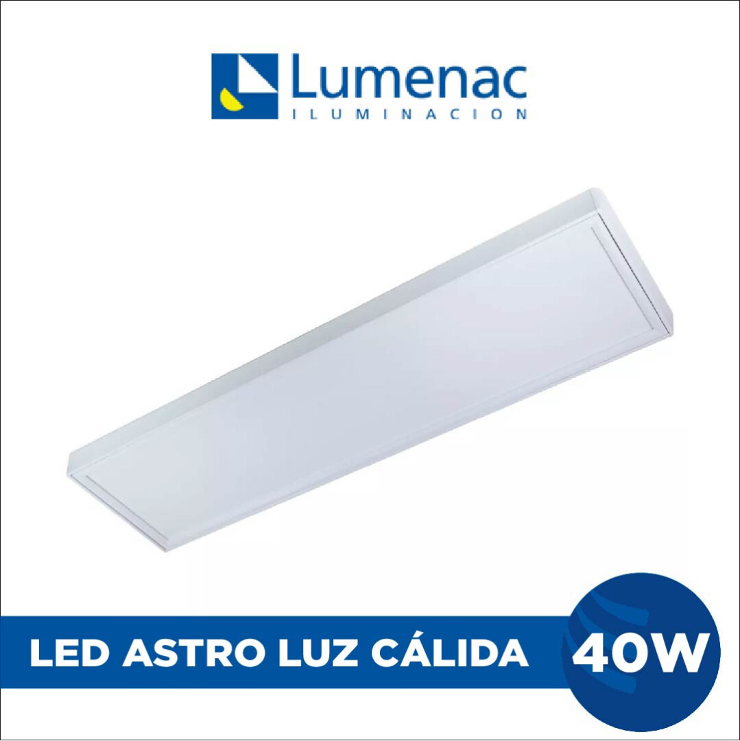 Lum.Apl.LED ASTRO R 40W 30x120cm. 3400Lm 3000K Bco. | Electro Universo