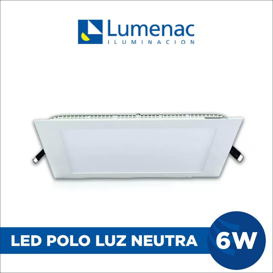Lum.Emb.LED POLO 6W 12x12cm. 420Lm 4000K Bco. | Electro Universo