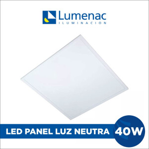 Lum.Emb.LED PANEL 40W 60x60cm. 3700Lm 4000K Bco. | Electro Universo