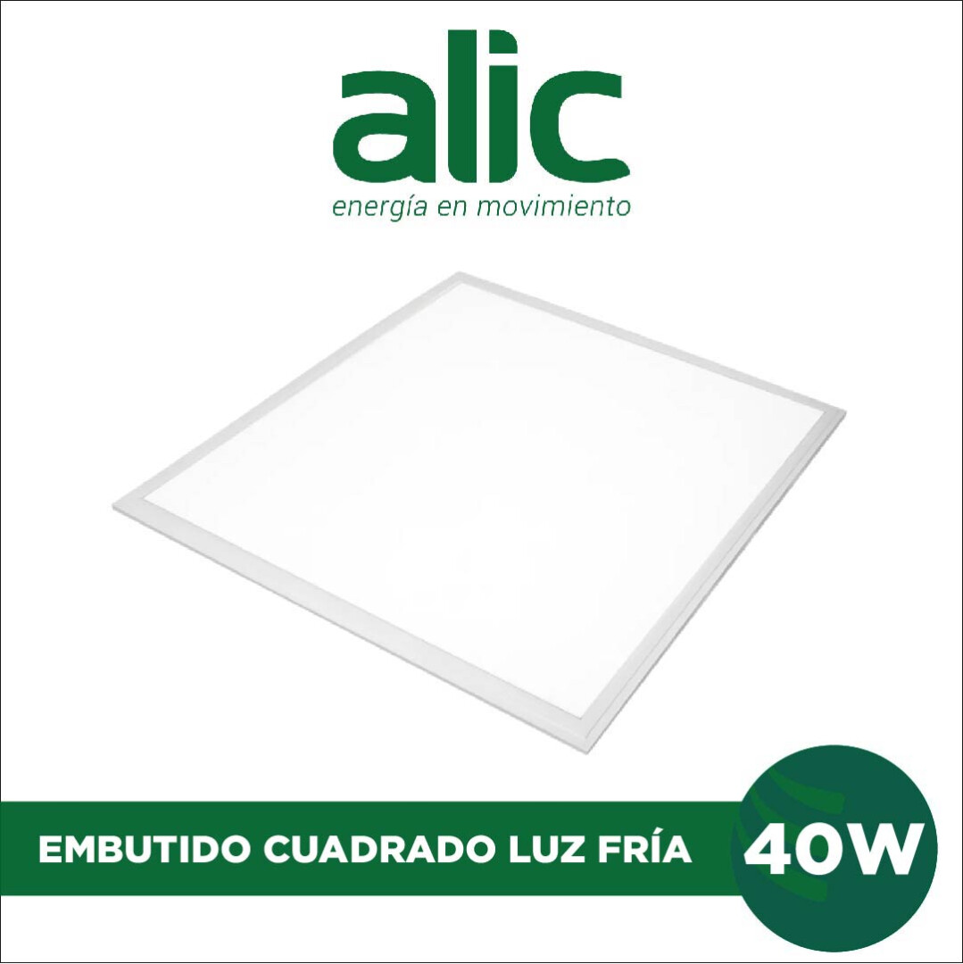 Lum.Emb.LED PANEL 40W 60x60cm. 3500Lm 6500K Bco.* | Electro Universo