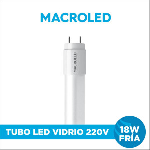 Tubo Vidrio MacroLED 18W 220V 120Cm Frio 6500K* | Electro Universo